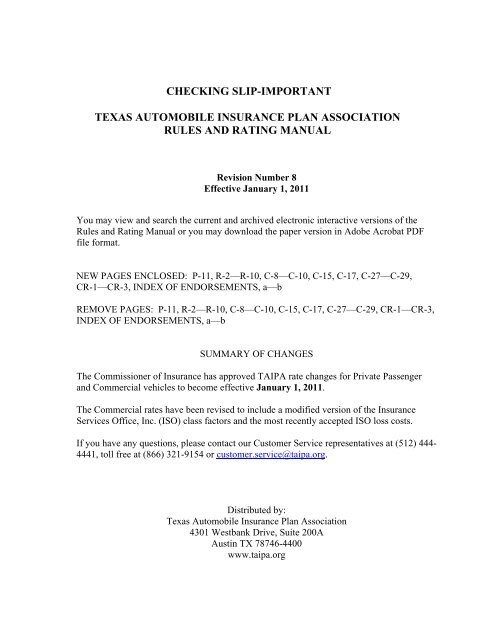 Texas Auto Insurance Plan