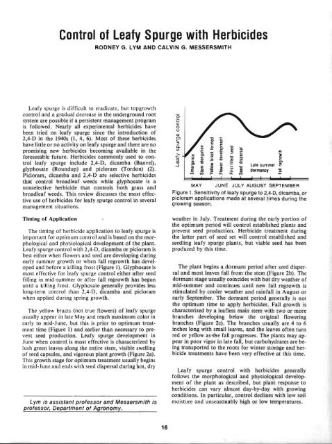 Control of Leafy Spurge with Herbicides