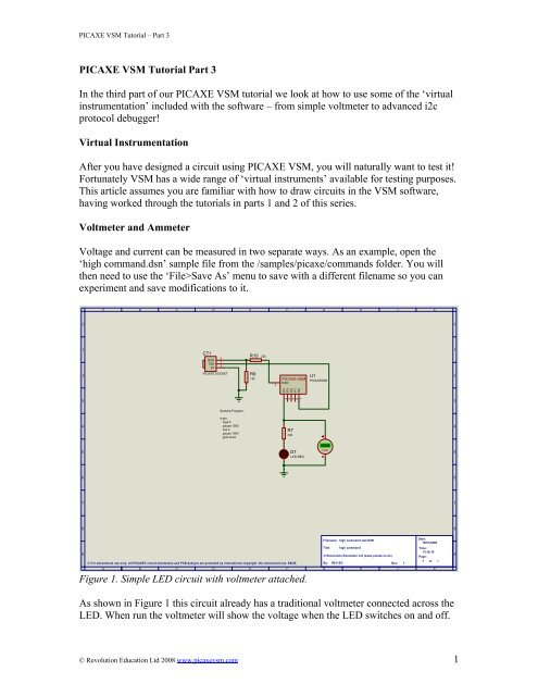 PDF Tutorial 3 - Picaxe PDF Tutorial 3 - Picaxe