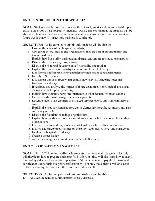 Introduction to the Hotel and Restaurant Management Industry