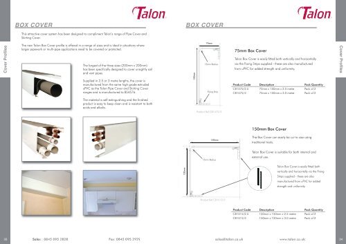 Talon box cover