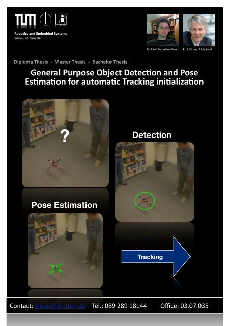 General Purpose Object Detec5on and Pose Es5ma5on for ...