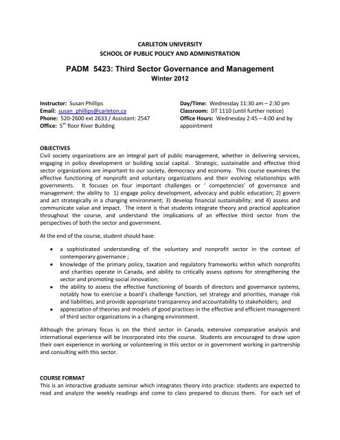 PADM - Www3.carleton.ca - Carleton University