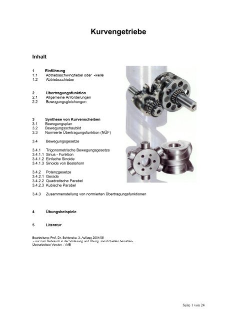 Kurvengetriebe - martinbirkholz.de