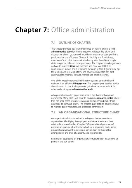Chapter 7: Office administration