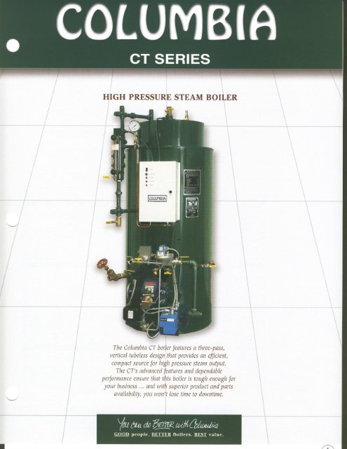 HIGH PRESSURE STEAM BOILER - Columbia Heating