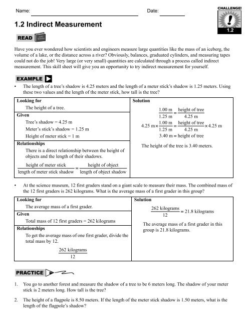 Indirect Measurement