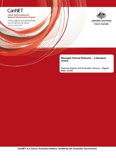 Managed Clinical Networks - Cancer Australia
