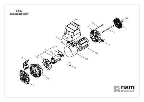 ES80 exploded view - NSM Generators