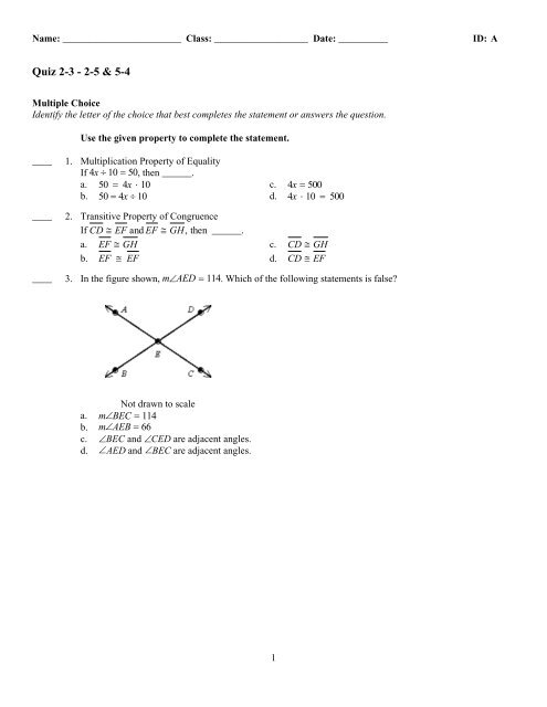 ExamView Pro - Hquiz232554rev.tst - Bunnell High School