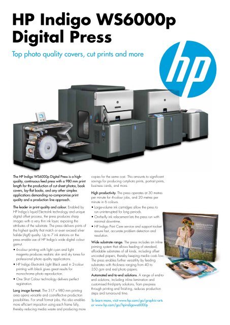 HP Indigo WS6000p Digital Press - Hewlett-Packard