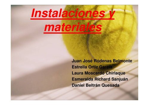 Instalaciones y materiales - Miguel Crespo