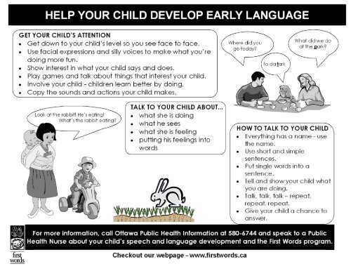 help your child develop early language - First Words Preschool ...