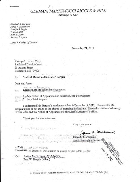 Entry of Appearance of Attorney and Jury Trial Request.