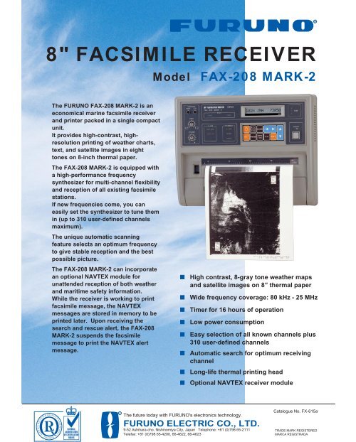 Model FAX-208 MARK-2 8" FACSIMILE RECEIVER