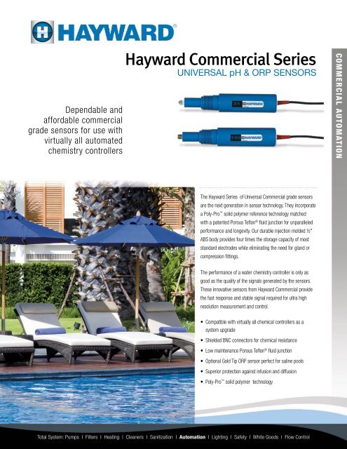 Universal Sensors Sell Sheet - Hayward® Commercial Pool