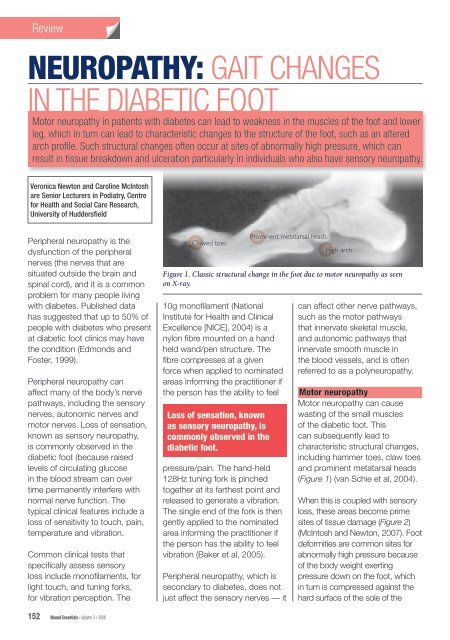 neuropathy: gait changes in the diabetic foot - Wounds UK