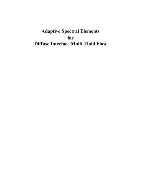 Adaptive Spectral Elements for Diffuse Interface Multi-Fluid Flow