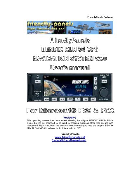 Bendix KLN 94 GPS - FriendlyPanels