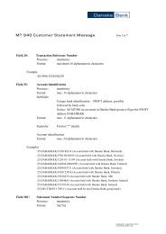 MT 940 Customer Statement Message (in SAP format). - Danske Bank