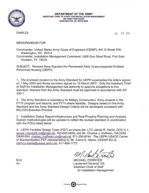 UEPH PP Barracks Army Standard - MRSI