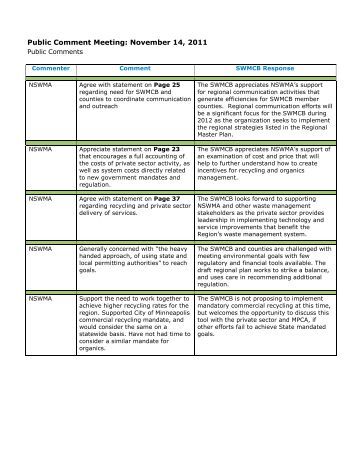 EPA Comment Response Matrix - US Department of Energy ...