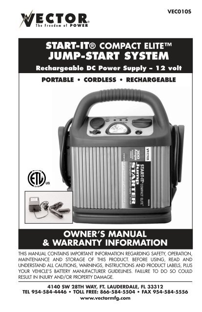 Vec010S manual 10/03 - Baccus Global