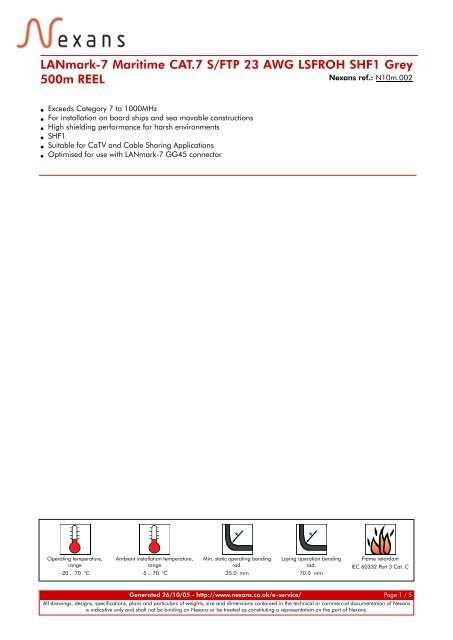 LANmark-7 Maritime CAT.7 S/FTP 23 AWG LSFROH SHF1 Grey ...