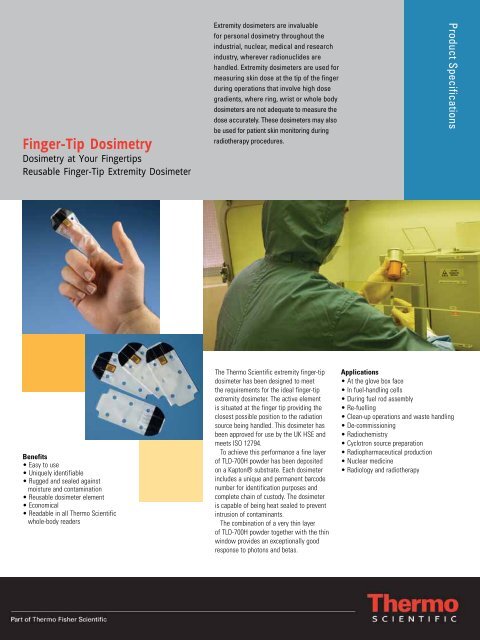 Finger-Tip Dosimetry - Envinet a.s.