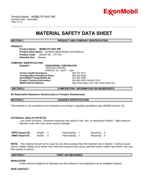 Synthetic Grease SHC 100