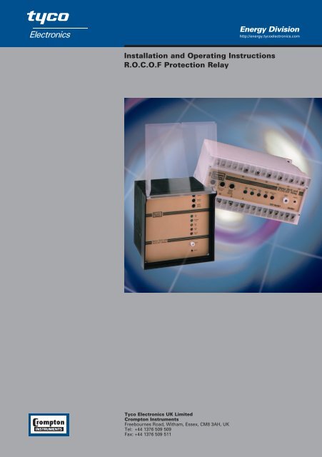 Installation and Operating Instructions R.O.C.O.F ... - Crompton