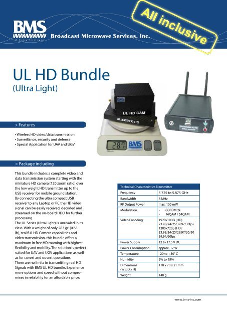 UL HD Bundle - Broadcast Microwave Services