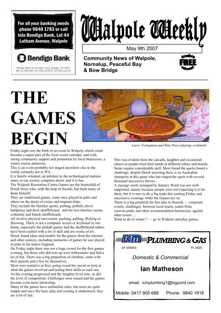 May 9th 2007 - Town of Walpole