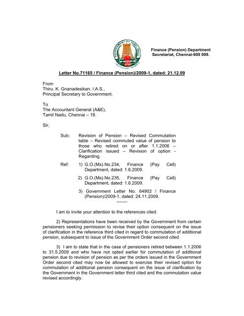 Revised Commutation table - Johnson Asir Services