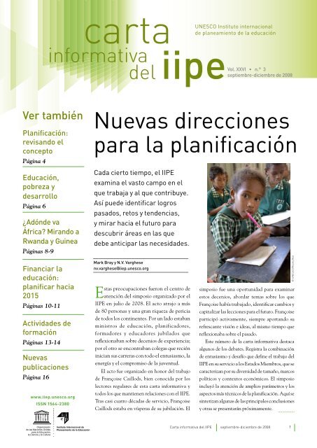 Carta informativa del IIPE. - IIEP - Unesco
