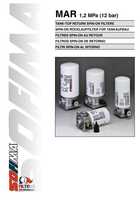 MAR 1 2 Mpa (12 bar) - sofima hydraulic filters