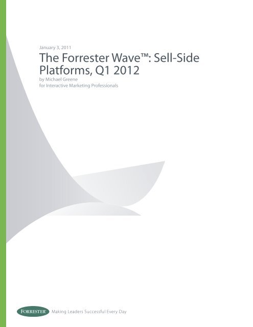 The Forrester Wave™: Sell-Side Platforms, Q1 2012
