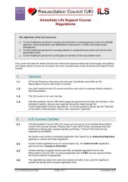 Advanced Life Support recertification course - Resuscitation Council ...