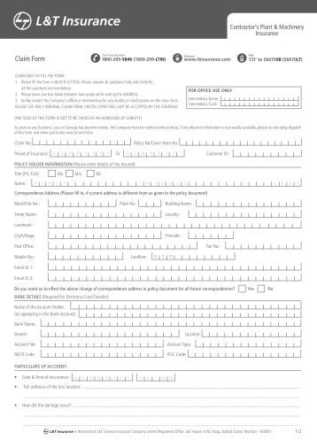 Tata Aig Insurance Form Pdf