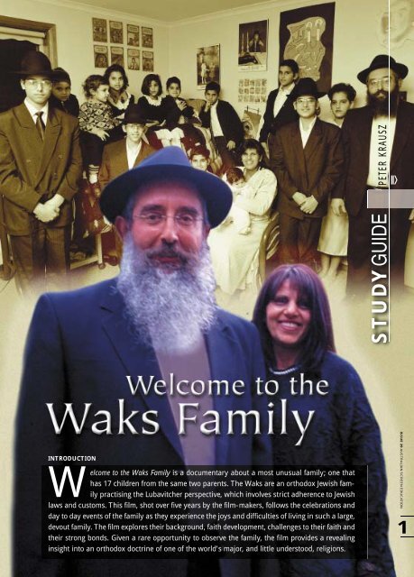 the Waks Family Teachers Notes - Program Sales