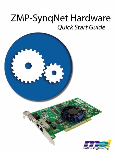 SynqNet-ZMP Hardware Quick Start Guide - MEI's On-line Technical ...