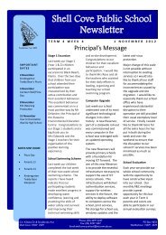 Shell Cove Public School Newsletter