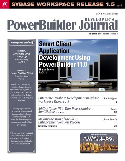 Smart Client Application Development Using PowerBuilder 11.0