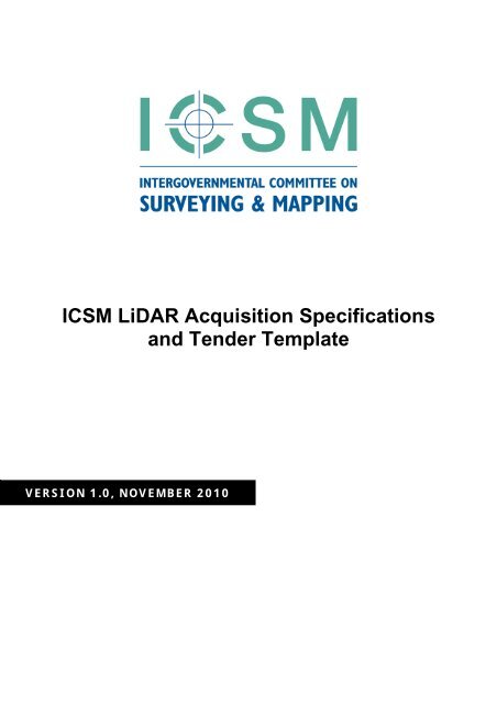 LiDAR Specifications and Tender Template - The Intergovernmental ...