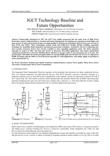 IGCT Technology Baseline and Future Opportunities - 5S Components