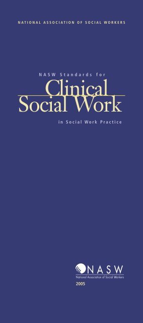 NASW Standards For Clinical Social Work - National Association of ...