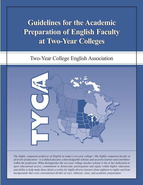 Guidelines for the Academic Preparation of English Faculty at Two ...
