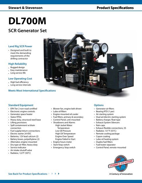 DL700M SCR Generator Set - Stewart & Stevenson