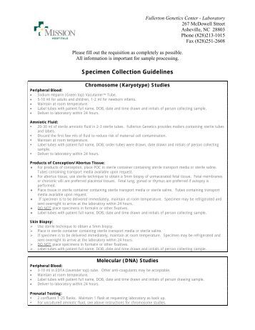 Specimen Collection Guide - Sonora Quest Laboratories