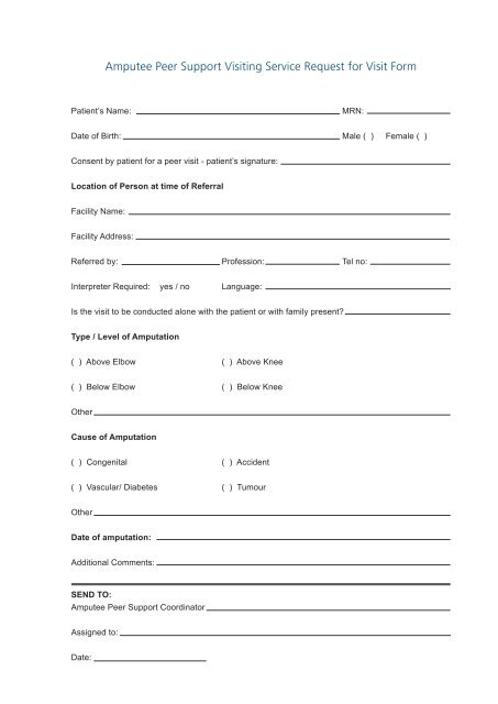 Amputee Manual Handouts (pdf 247kb)